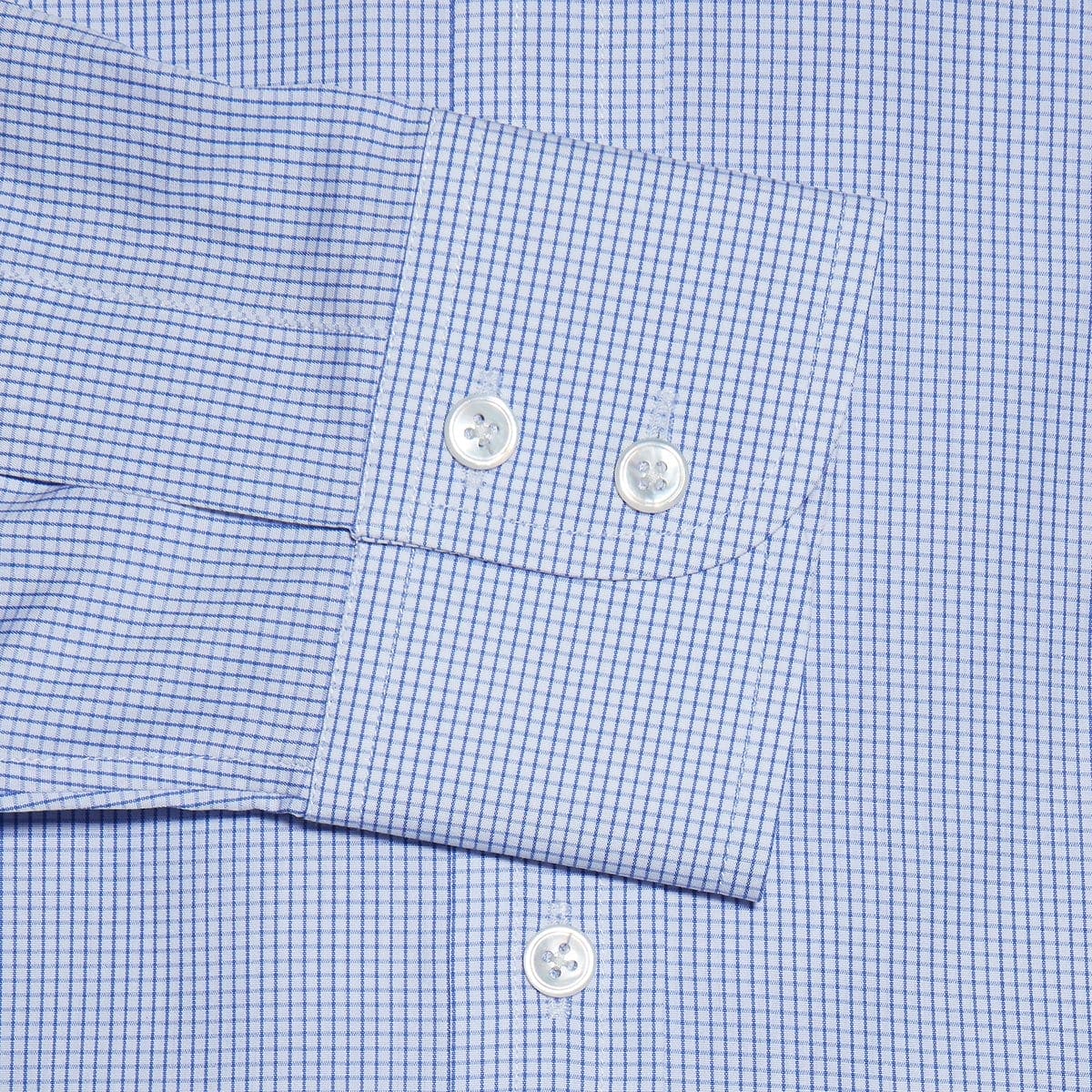 Contemporary Fit, Cutaway Collar,2 Button Cuff Shirt In Blue And White ...